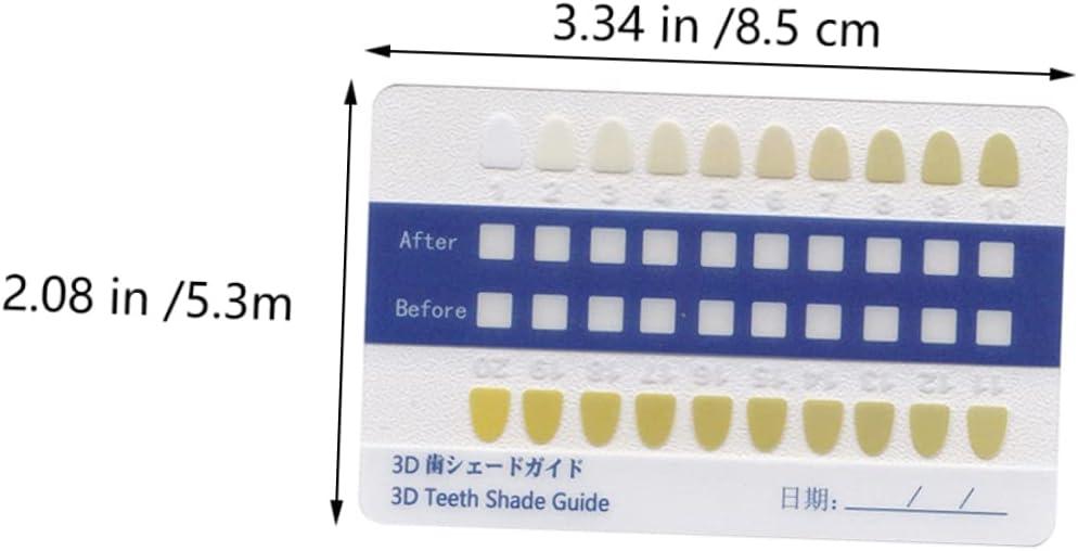 Clispeed Tooth Color Card - 20 Piece Set for Accurate Tooth Shade ...