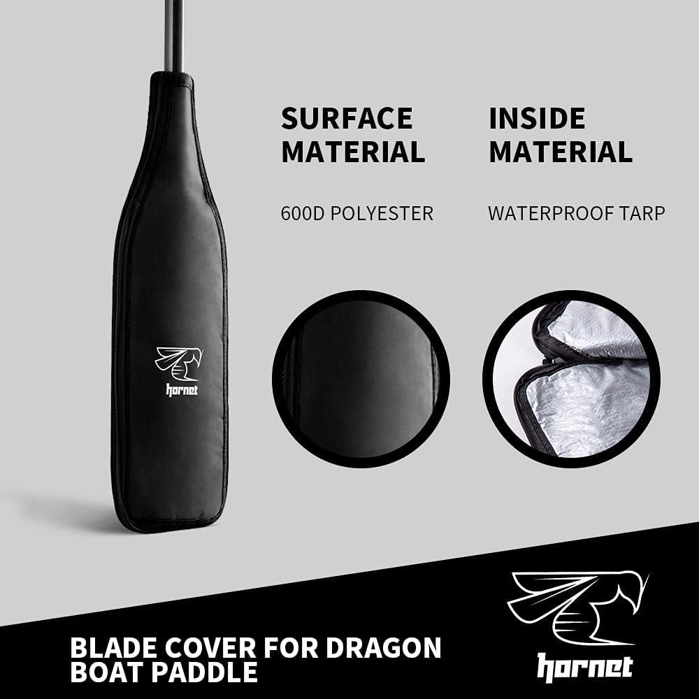 Hornet Watersports Dragon Boat Paddle Blade Cover - Black/Black/Silver ...