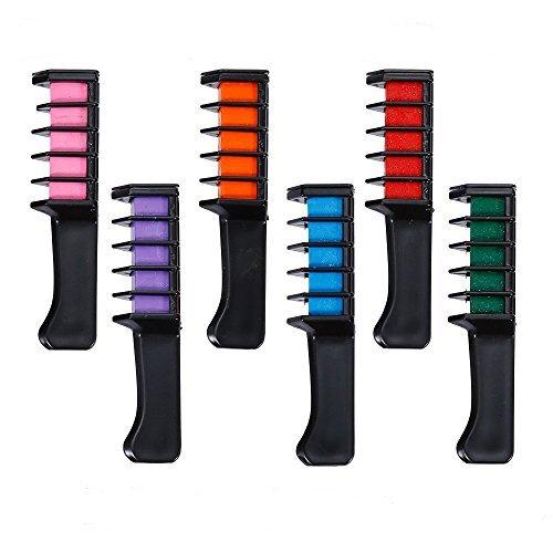 Mini Hair Chalk Comb Set for Kids - Temporary Hair Color for Parties ...