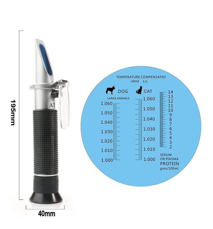 BOWONG Clinical Refractometer Veterinary Hand-Held Refractometer Vet ...