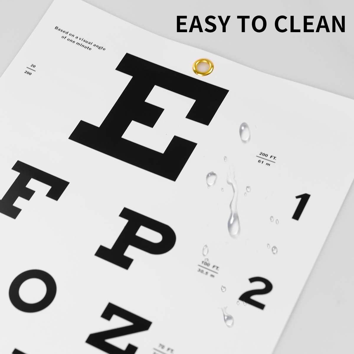 Snellen Eye Chart Wall Set with Hand Pointer and Occluder - 3 Piece Kit ...