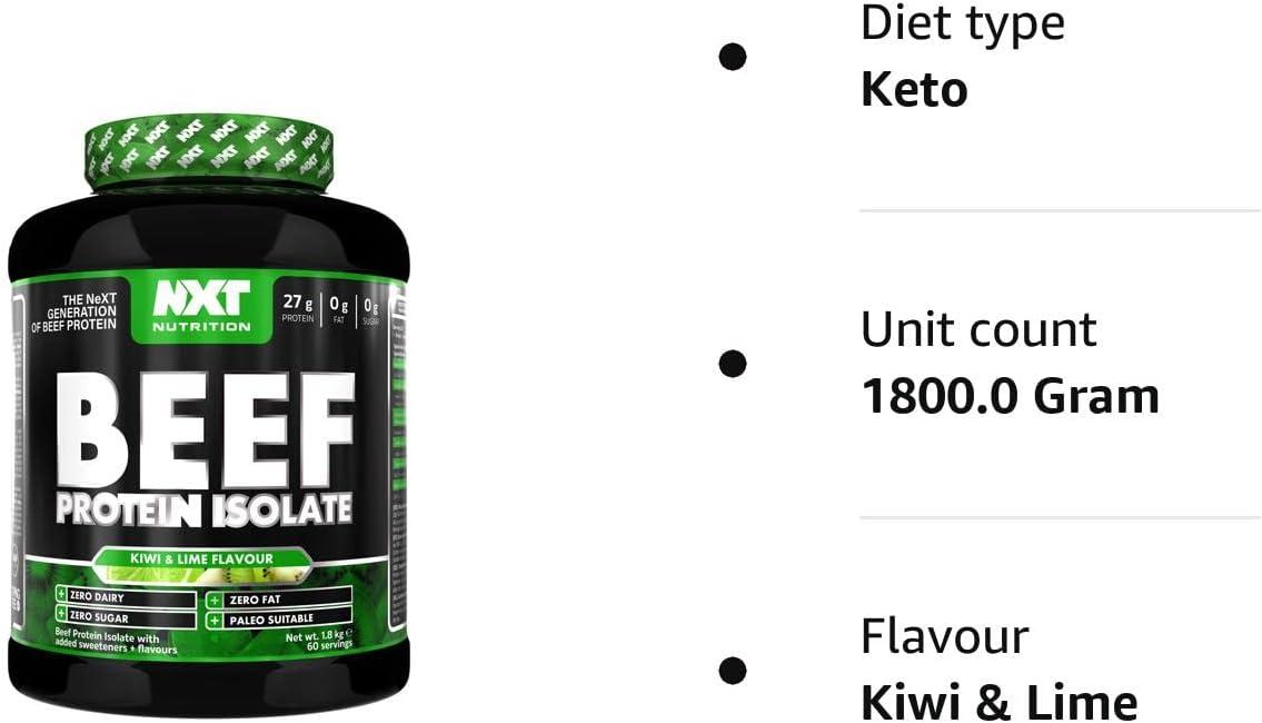NXT Nutrition Beef Protein Isolate Powder - High in Natural Amino Acids ...