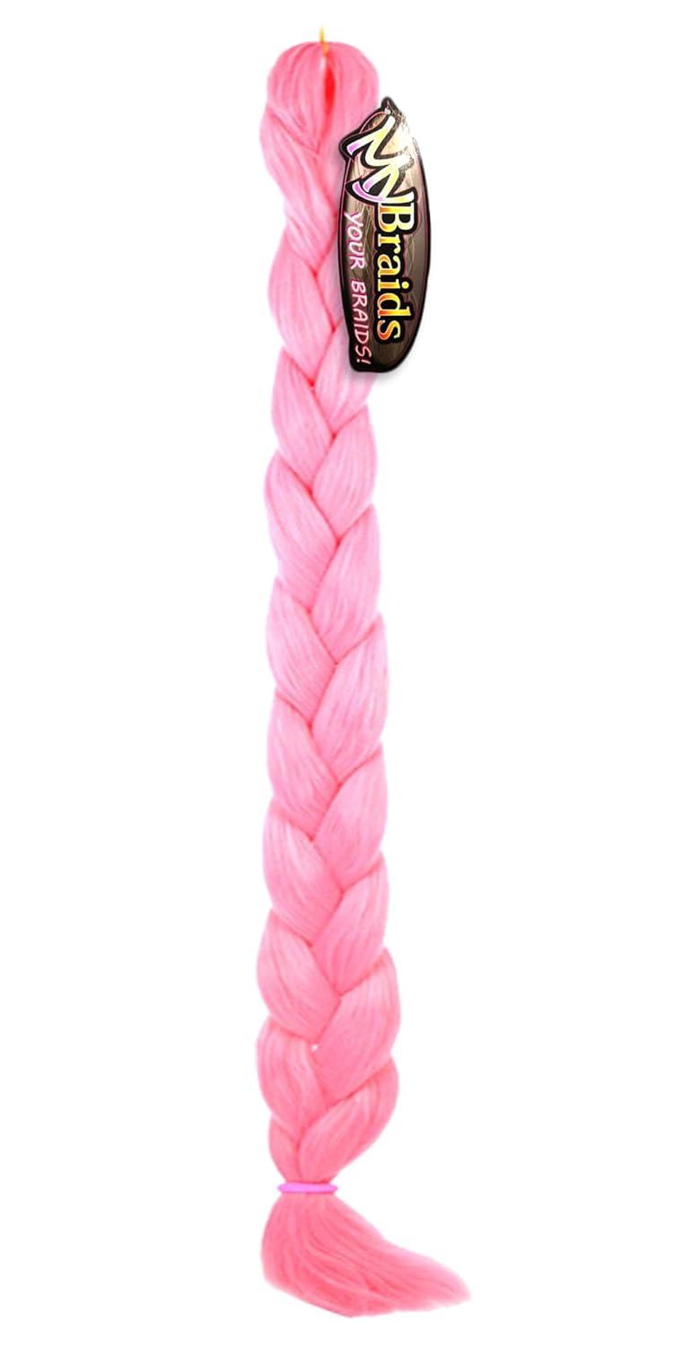 Buy Mybraids 2m Premium Pink Braid Hair for Rasta Braids Dreads & Box ...