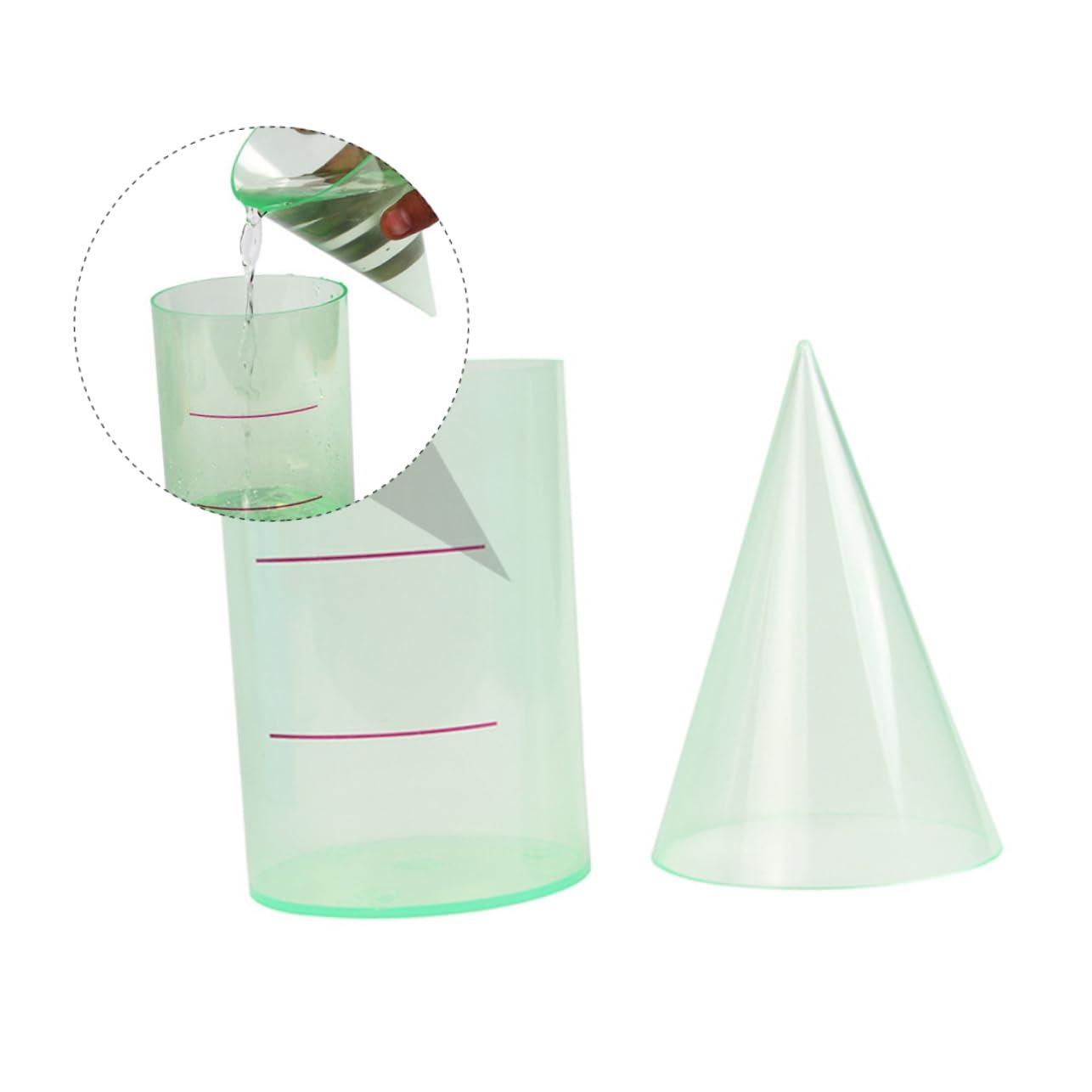 Lurrose 2 STK Cylinder Cone - Transparent Geometric Model for Math ...