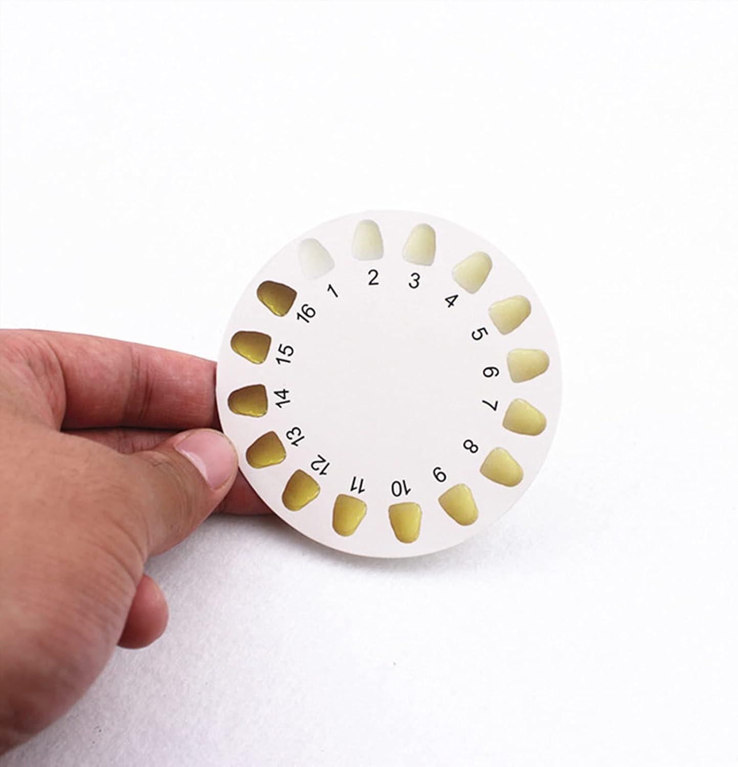 Uadme Teeth Color Cards - 3 Piece Shade Guide for Tooth Bleaching ...