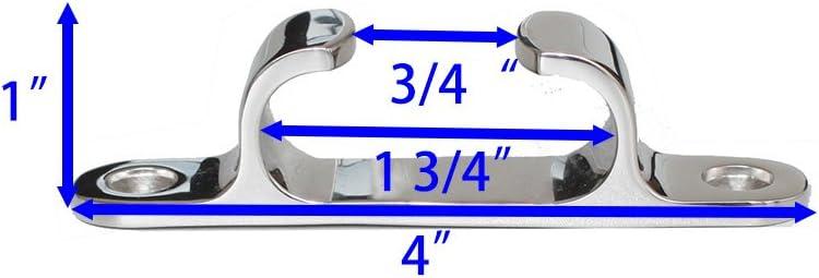 X-Haibei 4 Inch Stainless Steel Straight Bow Chock Cleat Line Chock for ...