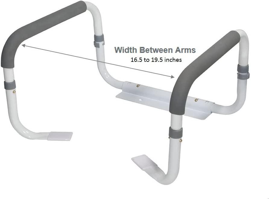 Drive Medical RTL12087 Bathroom Grab Bar for Toilets White | Buy Now ...