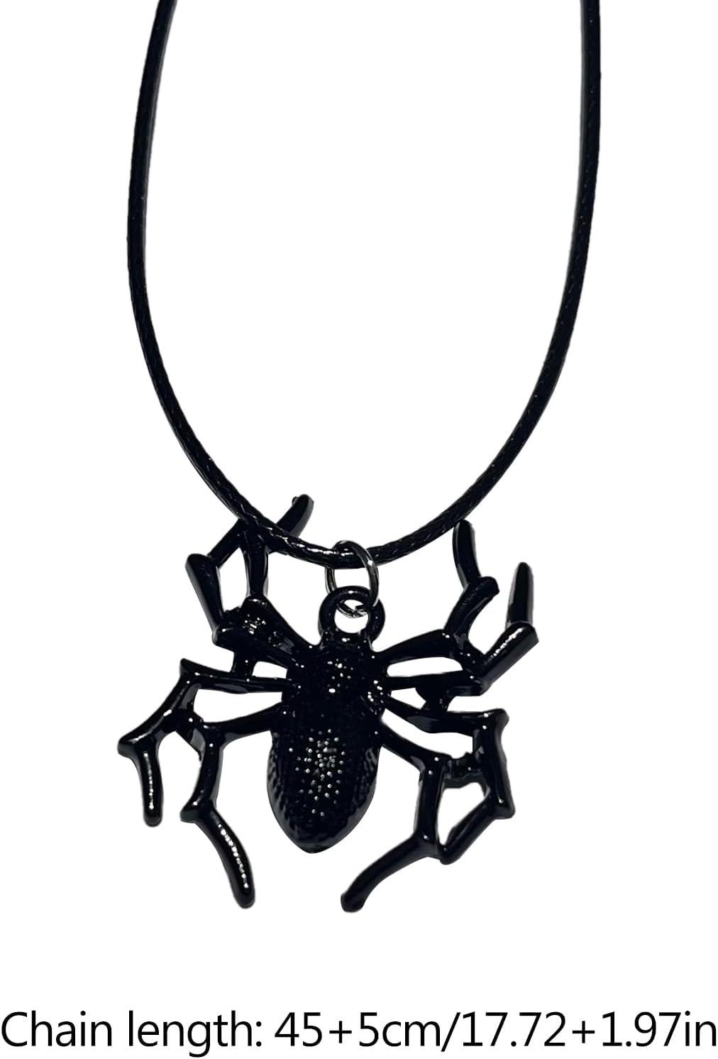 Kuaiyiju Dark Punk Spider Chart Chain - Unique Hip-Hop Choker Necklace ...