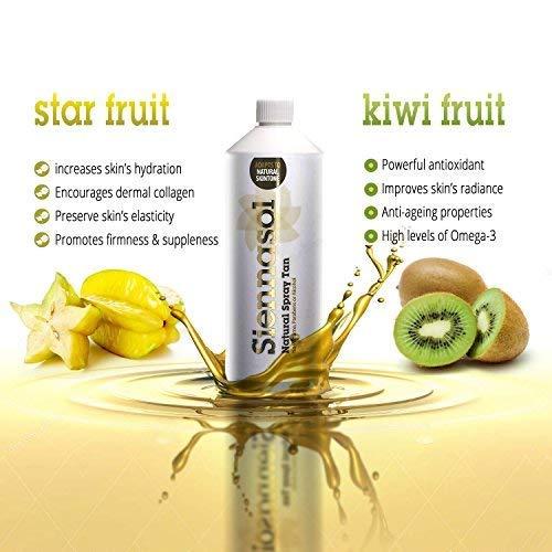 Siennasol Rapidtan 20% DHA/Erythrulose Premium Spray Tan Solution - 1 Hour Tan - Paraben ...