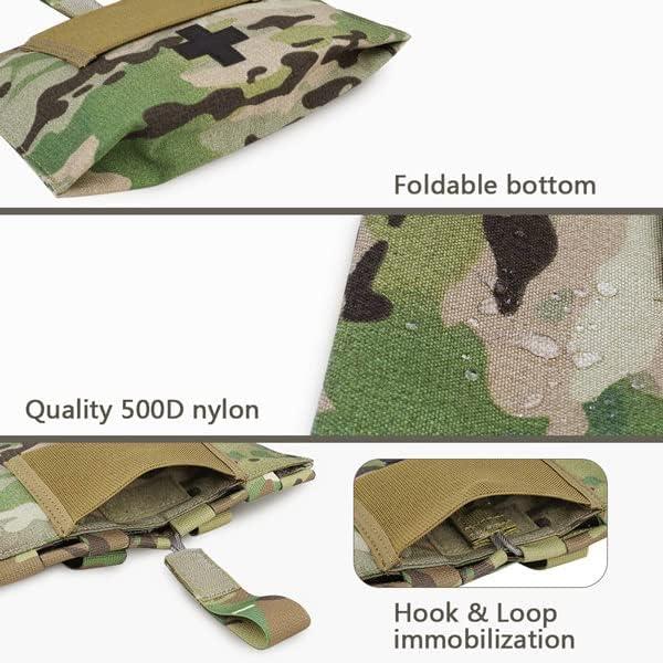 KRYDEX Tactical Blow Out Kit Bag - MultiCam IFAK Pouch with MOLLE and ...