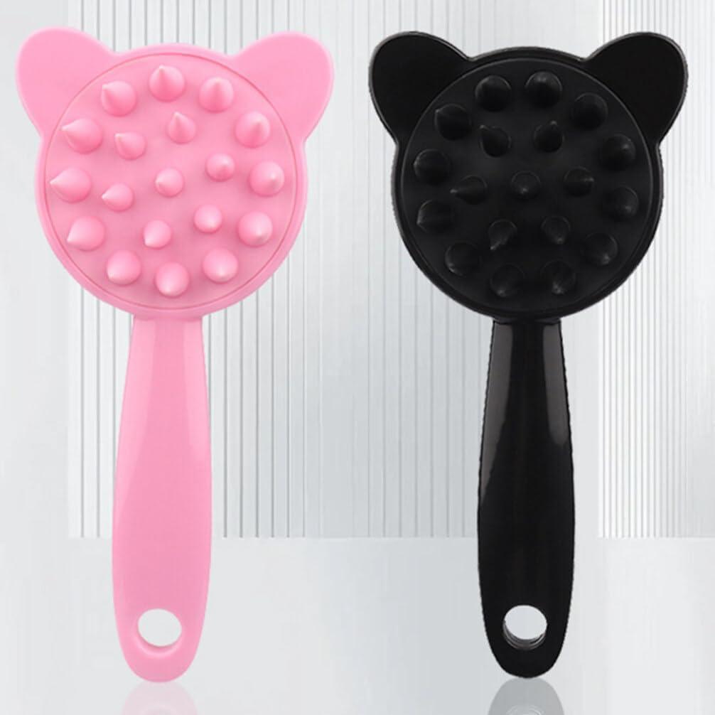Minkissy Silicone Head Skin Massage Device - 2-Piece Shampoo Brush ...