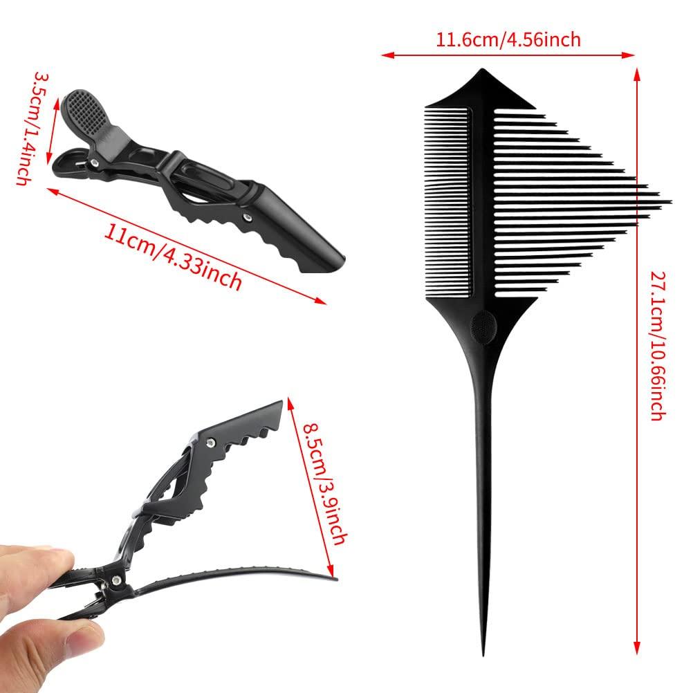 Balayage Highlighting Comb with Rat Tail and Alligator Clips - Hair ...