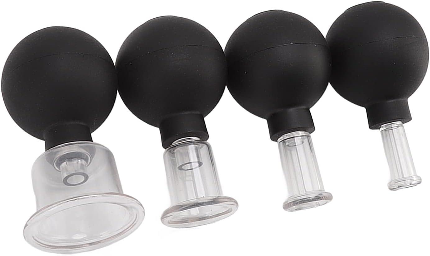 TYCIONG 4-Piece Glass Fire Cupping Set for Pain Relief - Body Face Leg ...