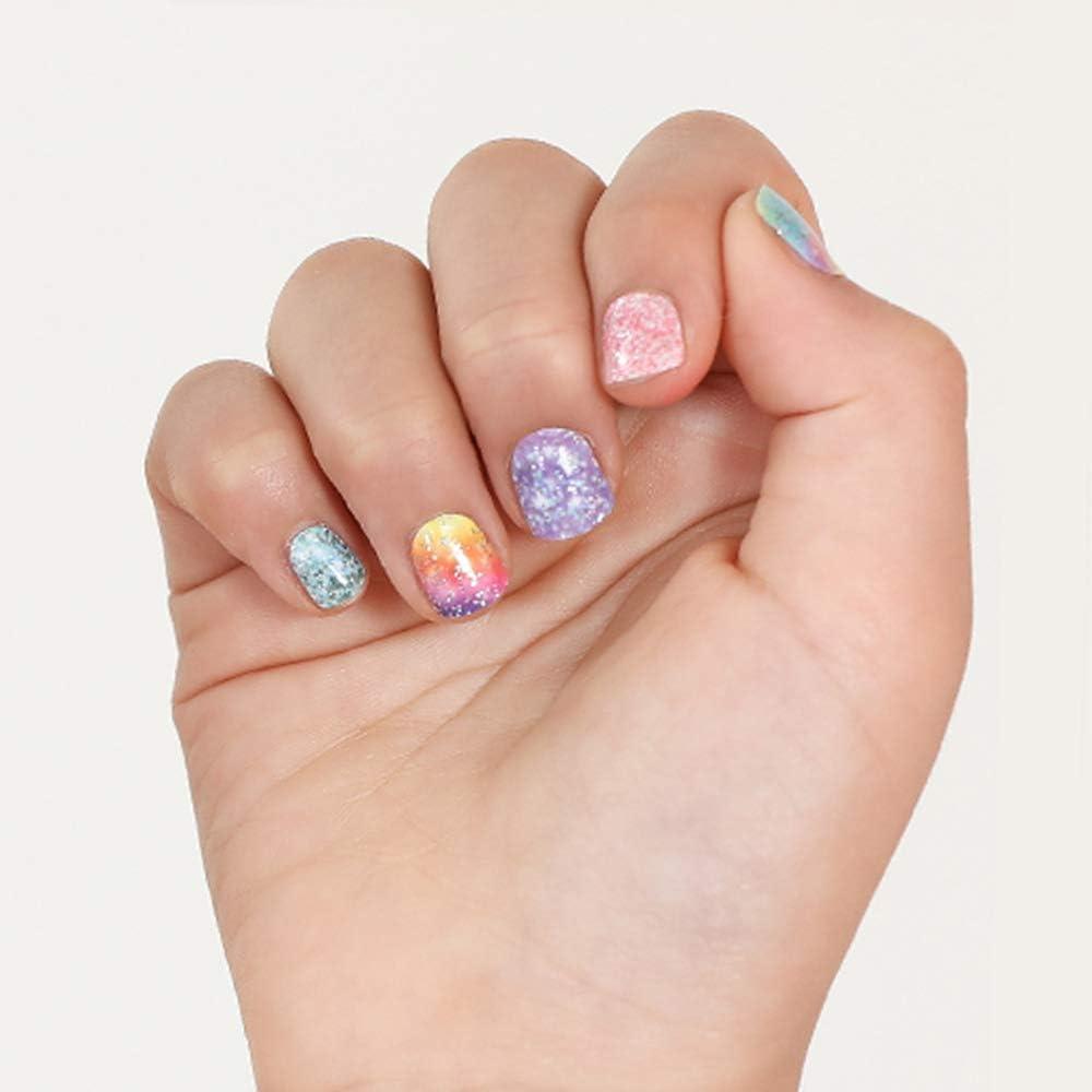 Premium Nail Wraps for Kids 6+ Yo | 30 Non-Toxic Nail Polish Stickers ...