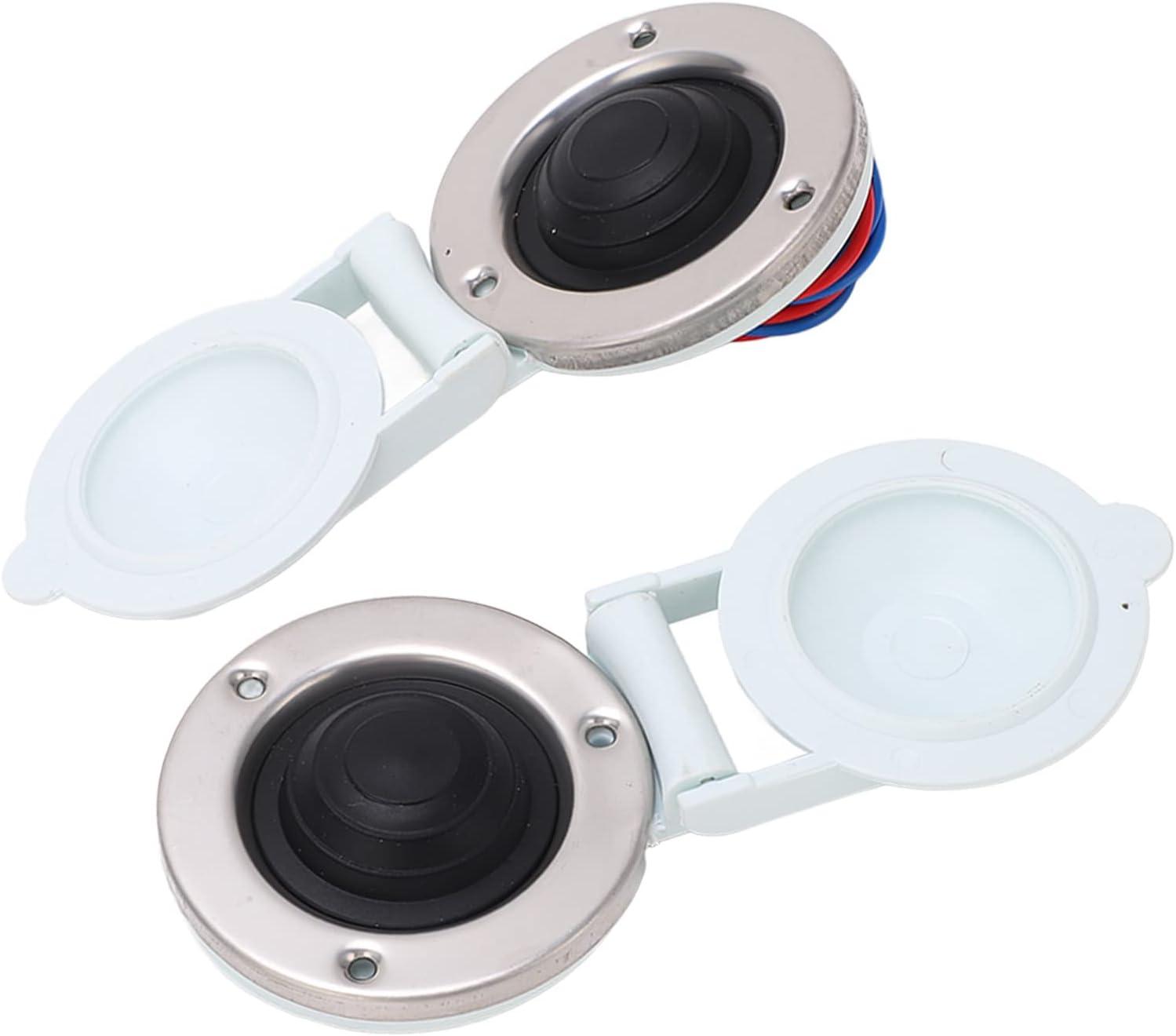 2pcs Acouto Windlass Deck Foot Switch Set with Cover & Screws for Boat ...