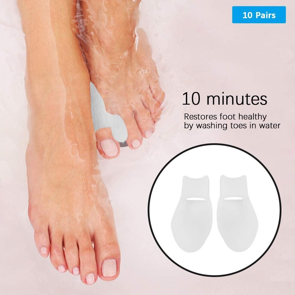 Bunion Cushion Protector 10 Pair Reusable Toe Separator Silicone Bunion ...