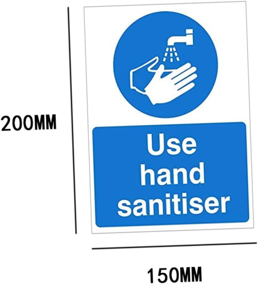 Set of 5 Wash Your Hands Sticker Set - Hand Sanitizer Sign for ...