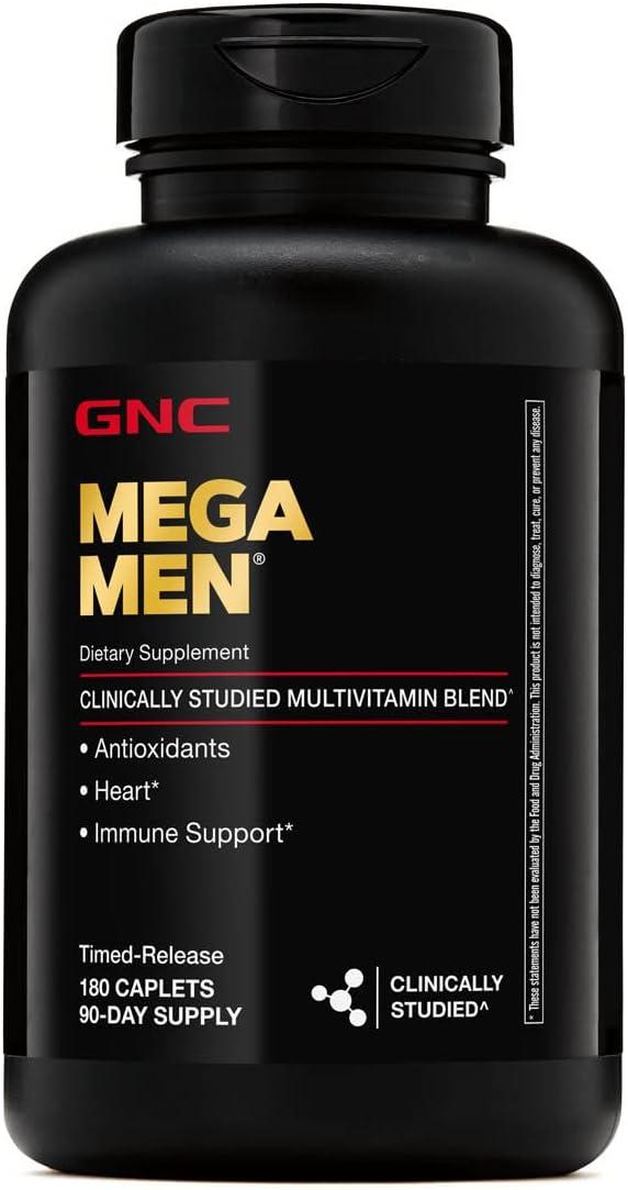 GNC Mega Men Multivitamin 180ct | Antioxidants for Heart Health ...