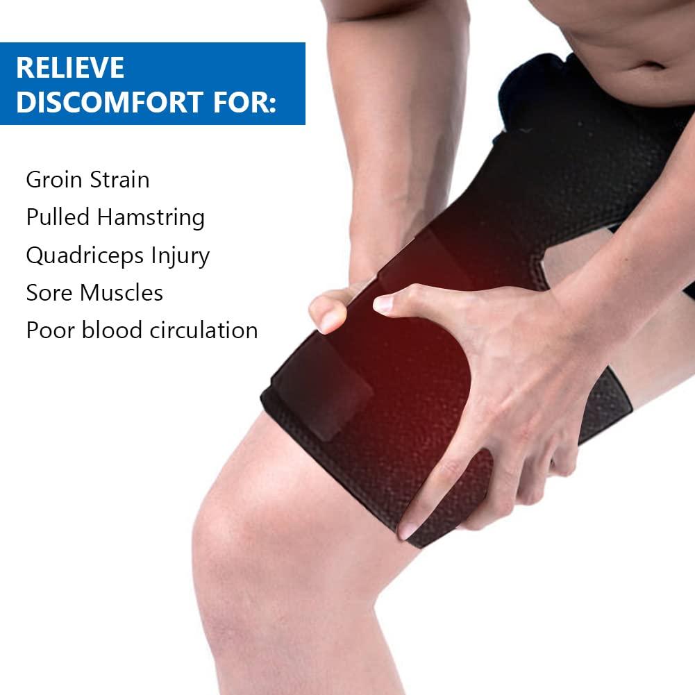 Joyzan Thigh Compression Sleeves - Adjustable Quadriceps Support & Anti ...