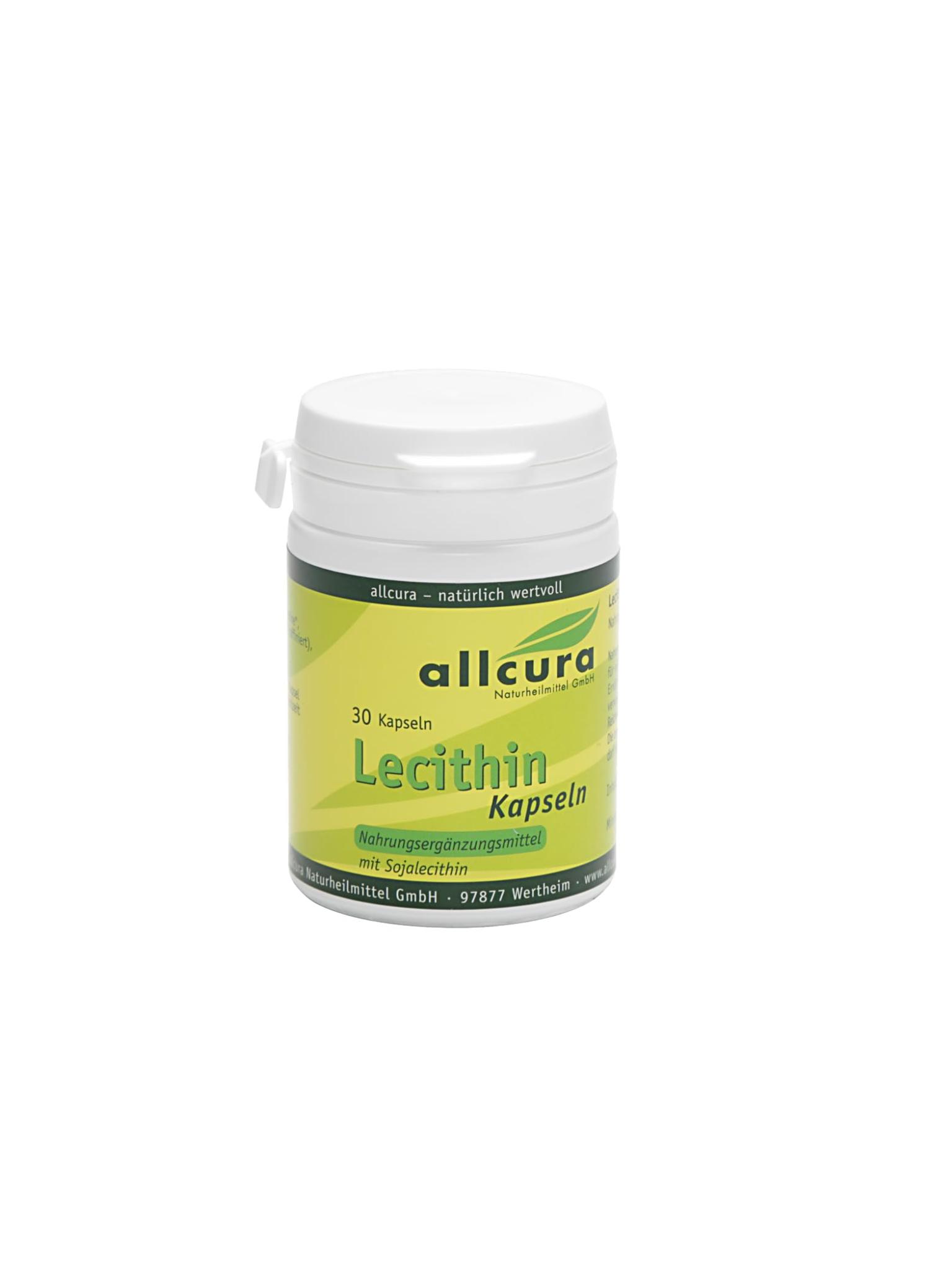 Lecithin 500 mg Capsules - 30 Count - Premium Quality Dietary ...
