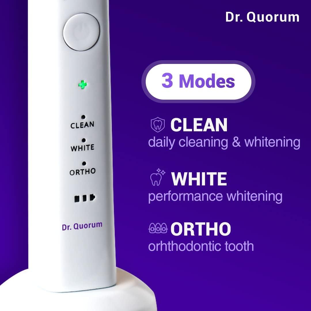 Dr. Quorum LED Whitening Electric Toothbrush | Fiber Optic Bristles ...