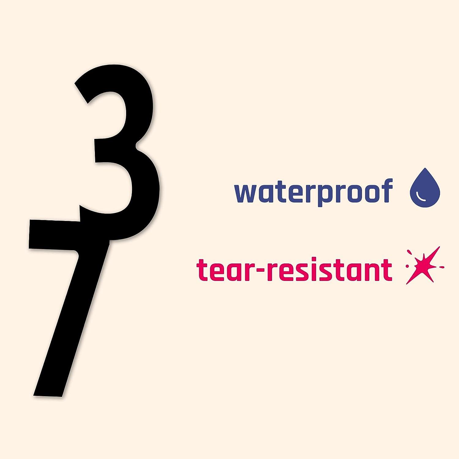 200 Piece Waterproof Vinyl Stick On Numbers - Black 3 (Number Stickers ...