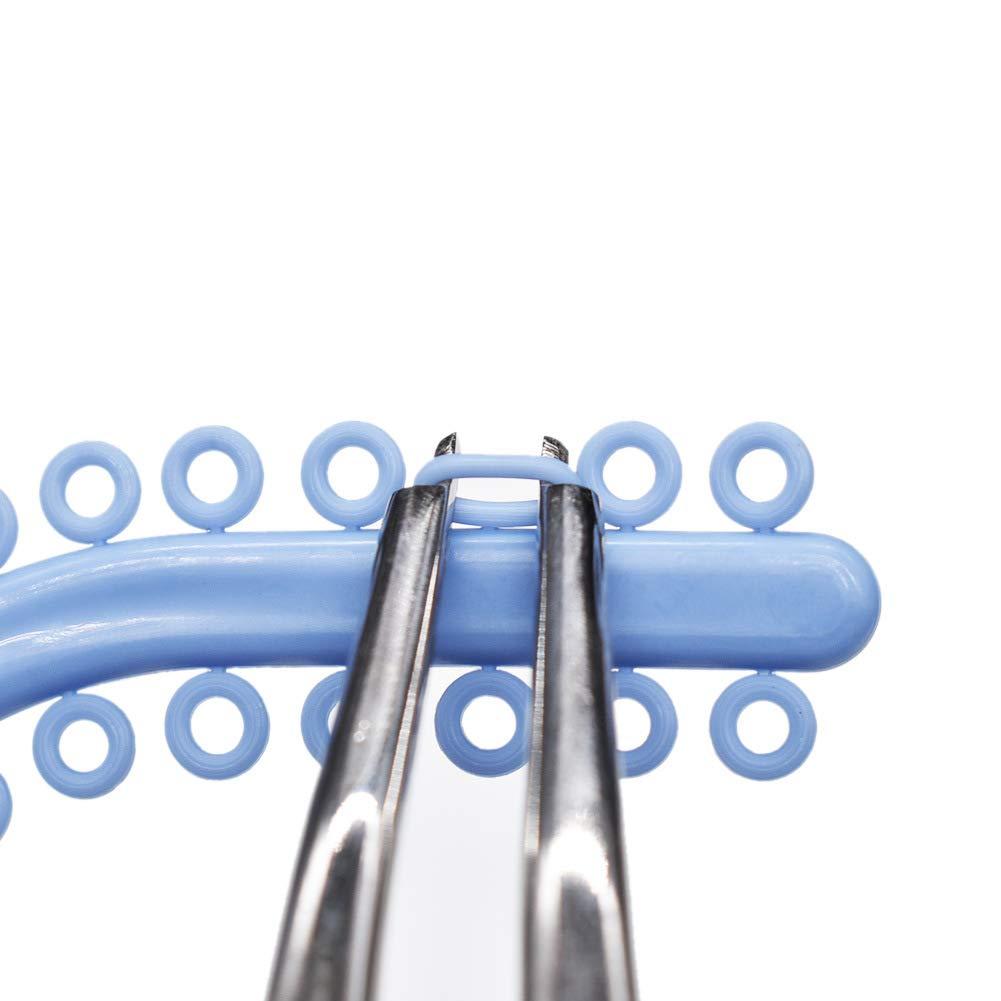 Dental Orthodontic Elastic Separators - 10 Blue S-Shaped Circle Rubber ...