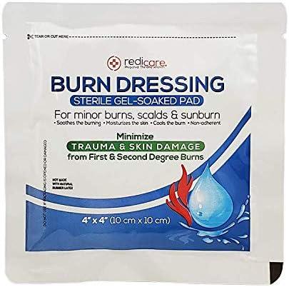 Burn Gel Dressing 4x4 - 8 Pack | First Aid Treatment for Burns, Scalds ...