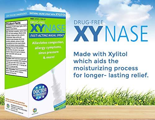 Xynaseآ® Natural Saline Nasal Spray with Xylitol - Allergy Relief ...