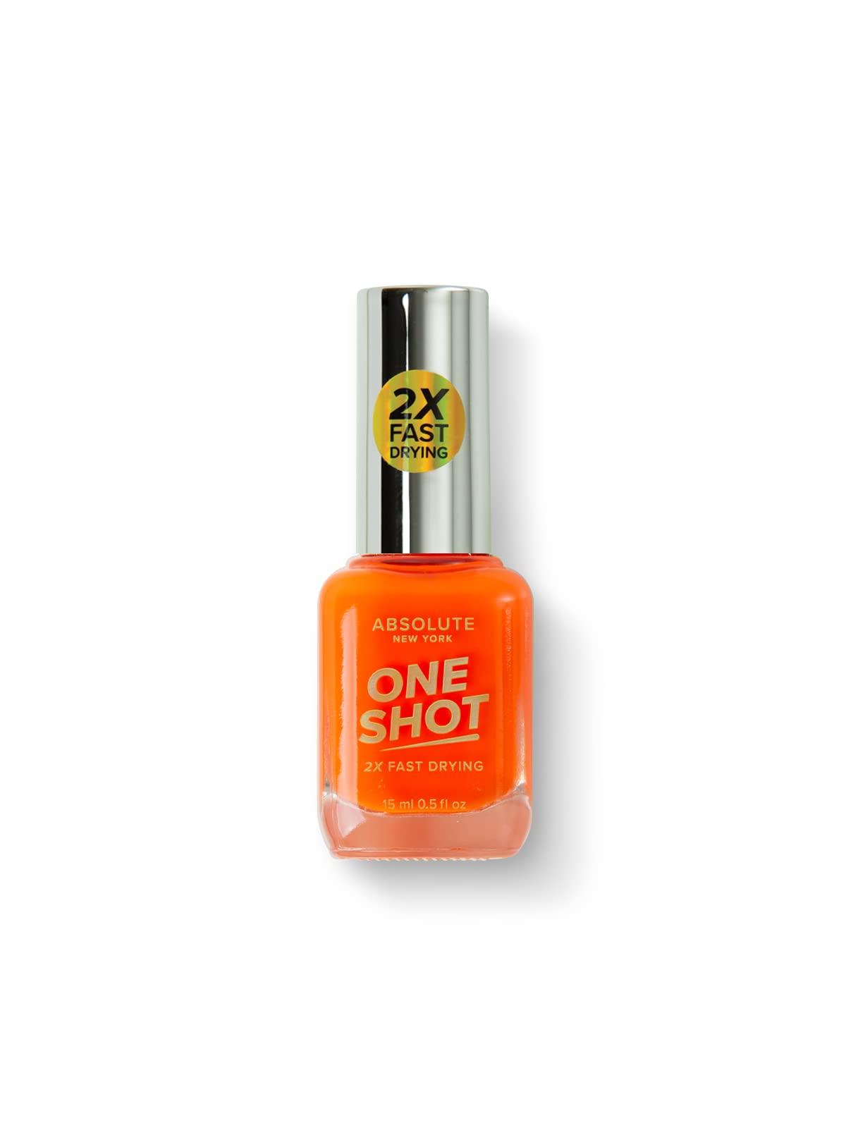 Absolute New York One Shot Neon Orange Nail Polish - Long Lasting ...