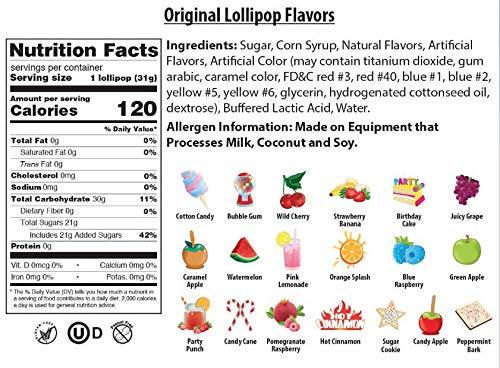 Original Gourmet Lollipops - Cotton Candy Flavor - 30 Count, Multicolor ...