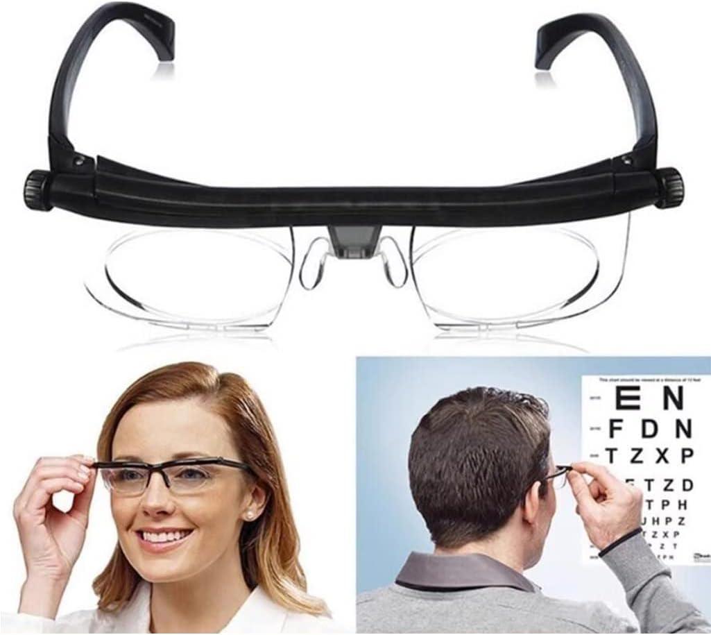 Wyjzalll Adjustable Focus Reading Glasses - HD Zoom Variable Strength ...