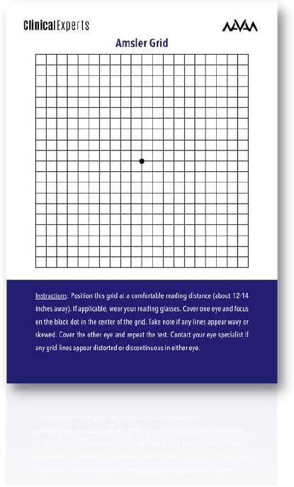 Amsler Eye Grid for Daily Macular Degeneration and Glaucoma Screening ...