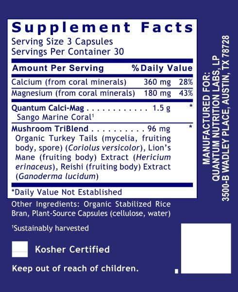 Quantum Calci-Mag (90 Plant Sourced Capsules) - Pure Calcium ...