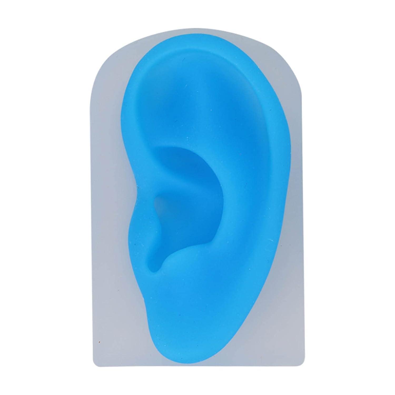 Piercing Ear Model Reusable Left Ear Silicone Ear Model with ...