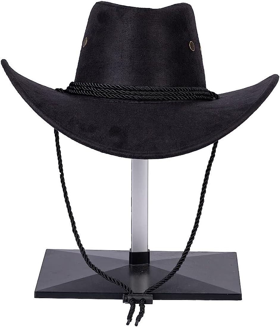 black cowboy hat with string