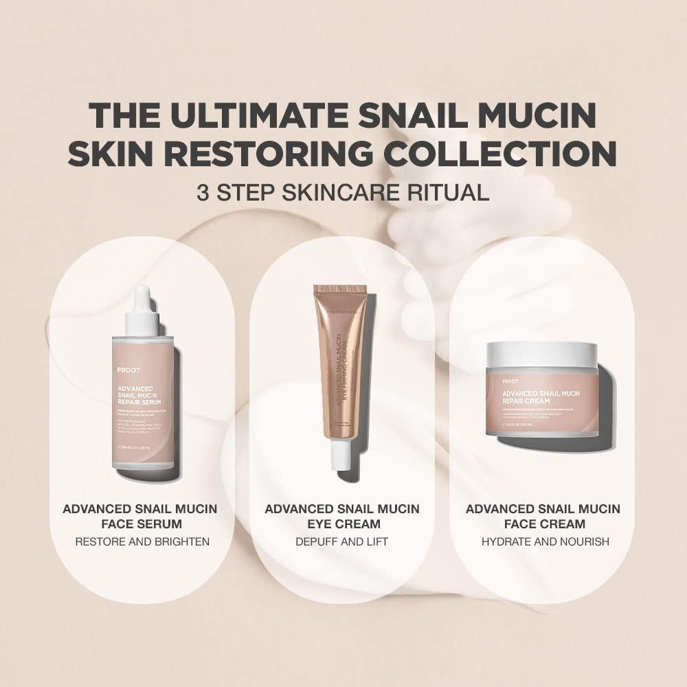 PROOT Snail Mucin Cream and Eye Cream Bundle | Advanced Snail Mucin ...