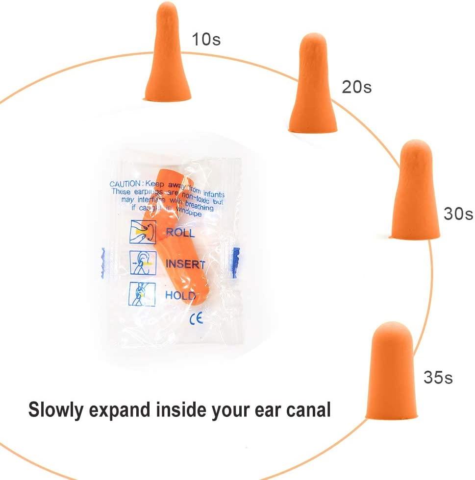 200 Pairs of 32dB Noise Cancelling Foam Earplugs for Sleeping, Travel ...