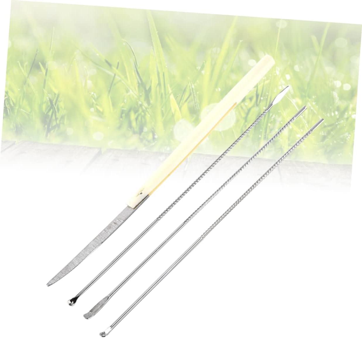 Stainless Steel Ear Cleaning Tool Set - Long Handle Ear Spoon & Grill ...