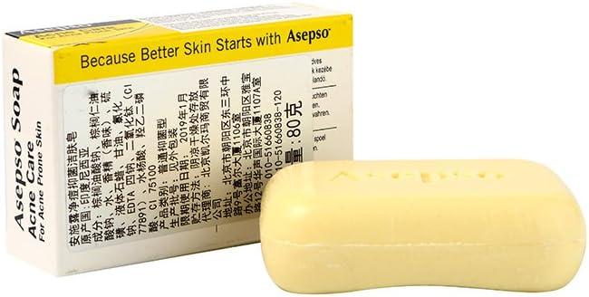 Asepso SULPHUR Plus Salicyclic Acid for Acne Prone Skin (Bar Soap) 2.8 ...