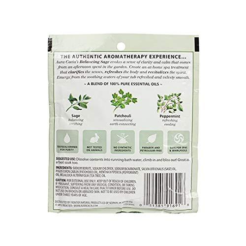 Aura Cacia Balancing Sage Aromatherapy Mineral Bath - 2.5 oz. Packet ...