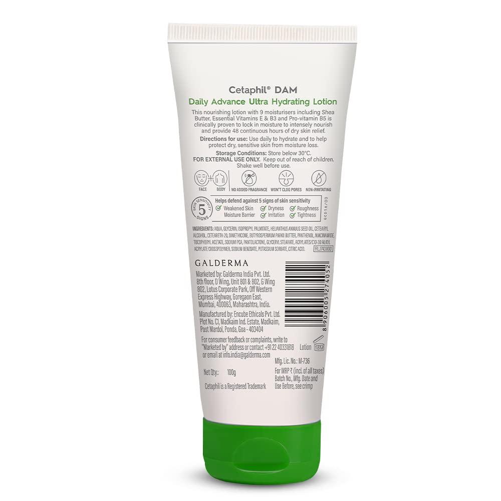 Cetaphil Daily Advance Ultra Hydrating Lotion 100g | Moisturizing Body ...