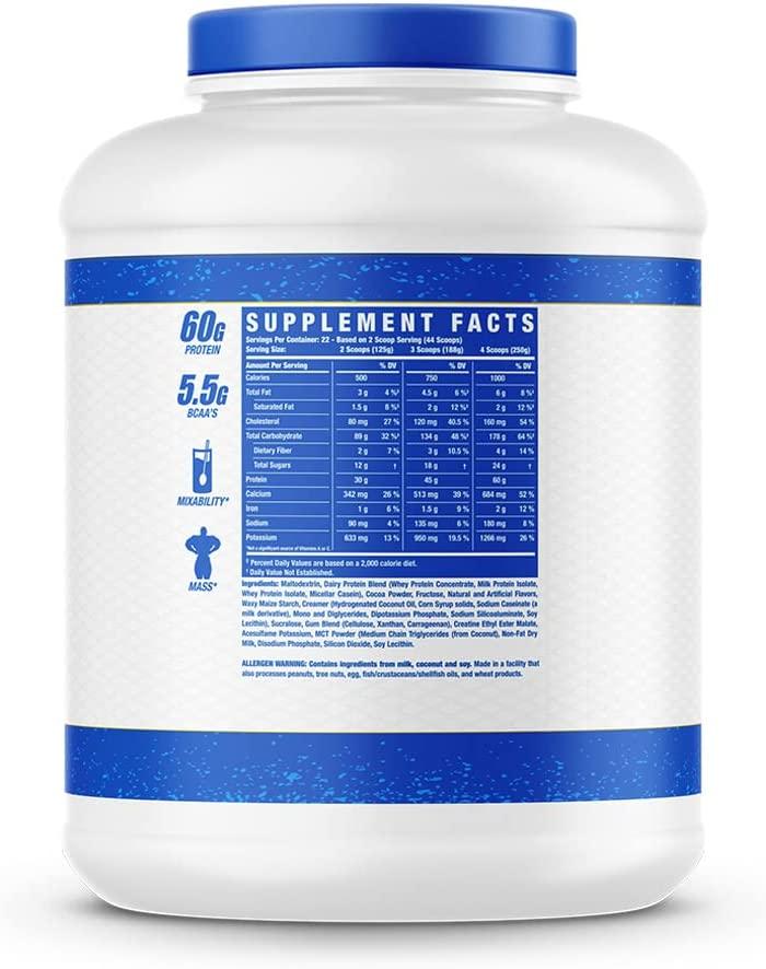 Ronnie Coleman King Mass XL Mass Gainer Protein Powder - 60g Protein, 180g Carbs, 1000+ Calories ...