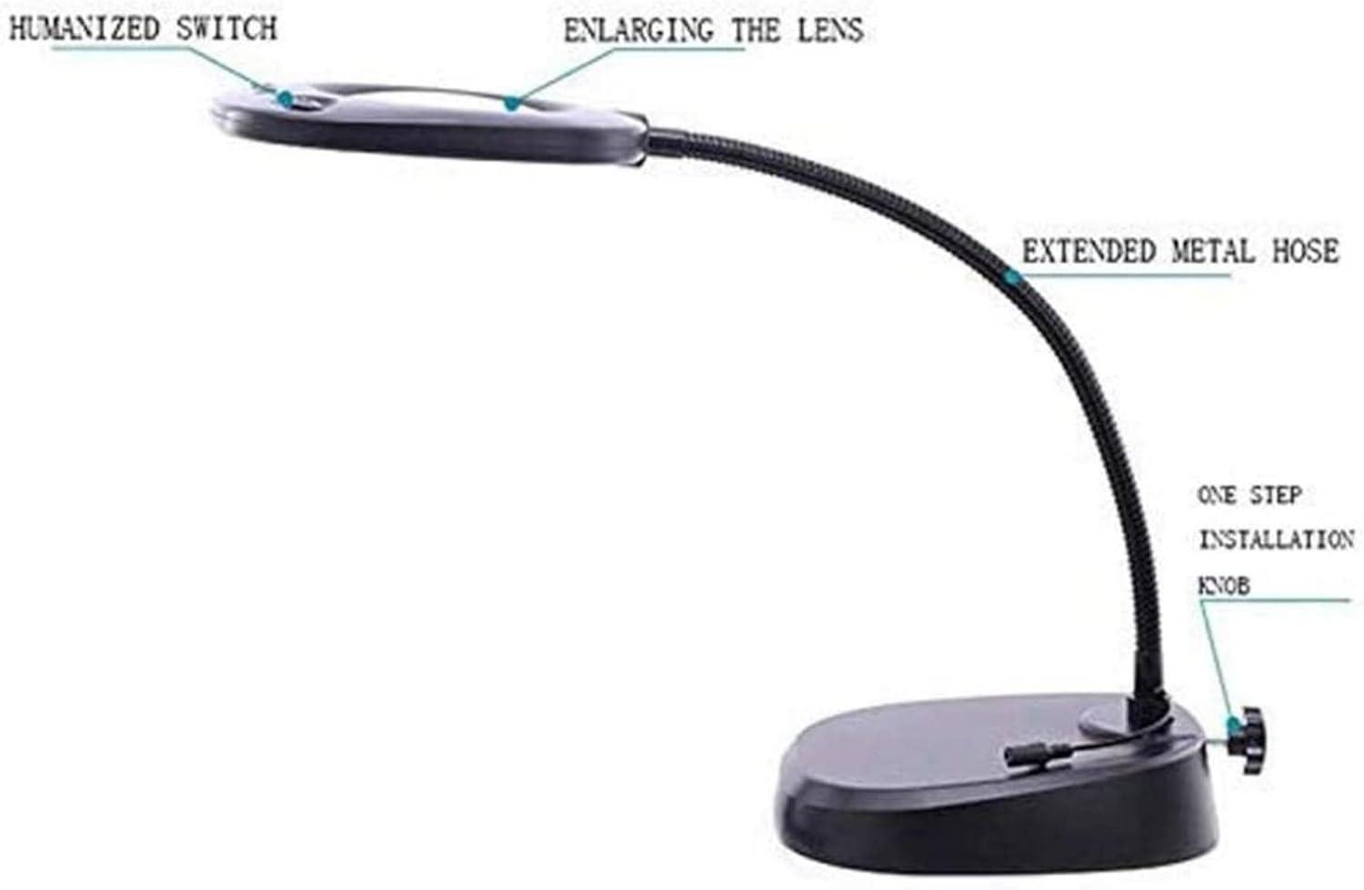Professional Desktop LED Lighted Magnifier with Stand Folding Design ...