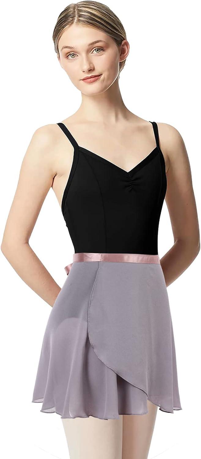 Ballet Wrap Skirt for Girls & Women - Adjustable Chiffon Dance Skirt in ...