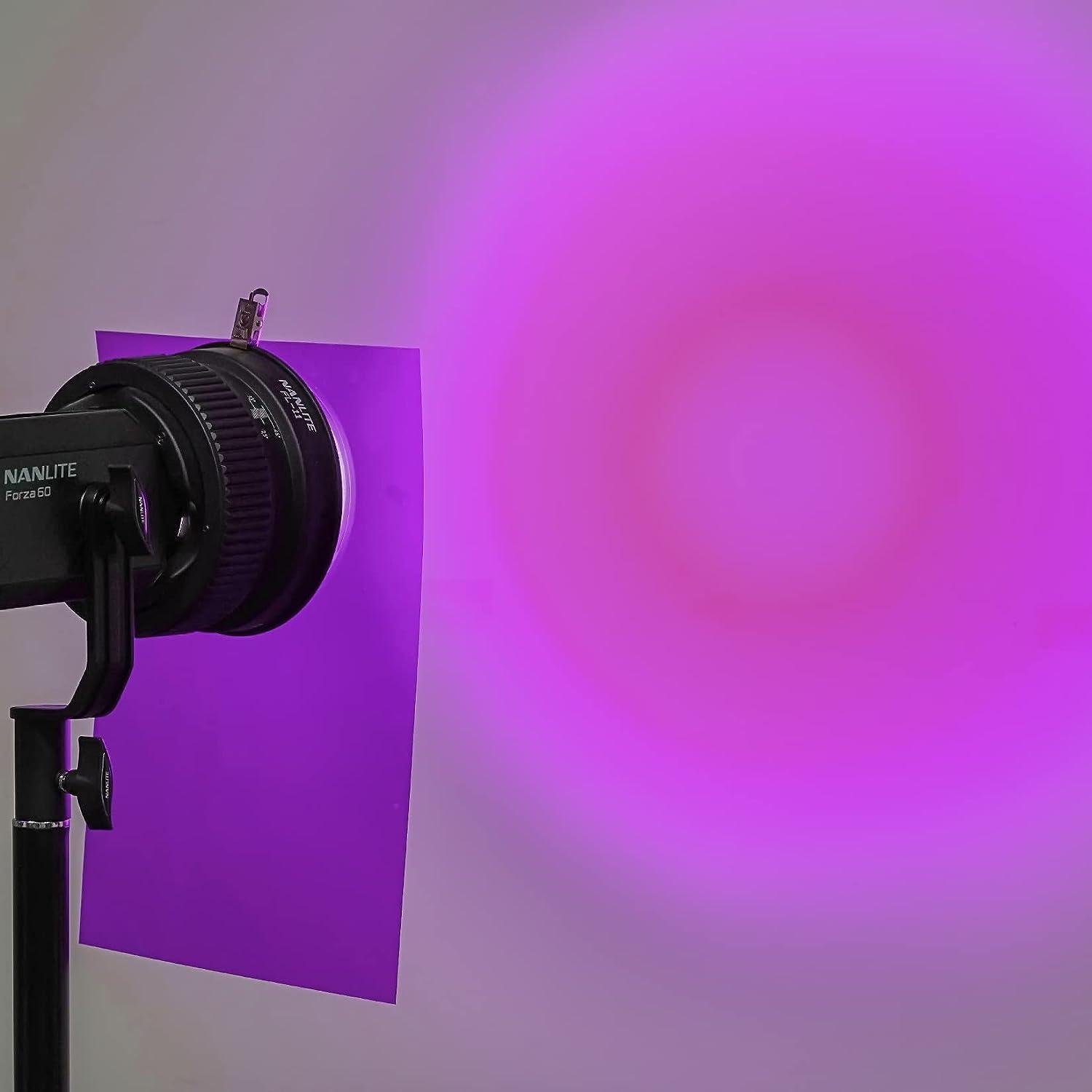 Lystaii 9pcs Gel Light Filter Color Correction Overlays - Purple 11.7x8 ...