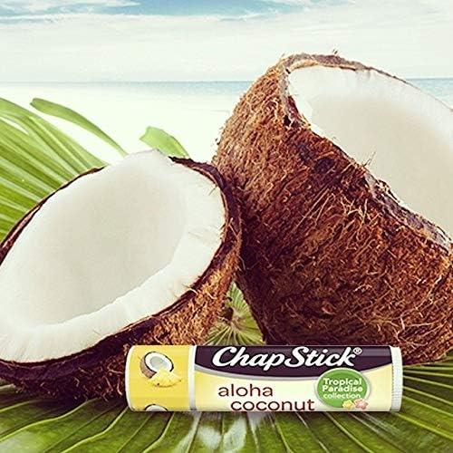 Chapstick Tropical Paradise Collection Aloha Coconut Lip Balm - 12 Pack ...