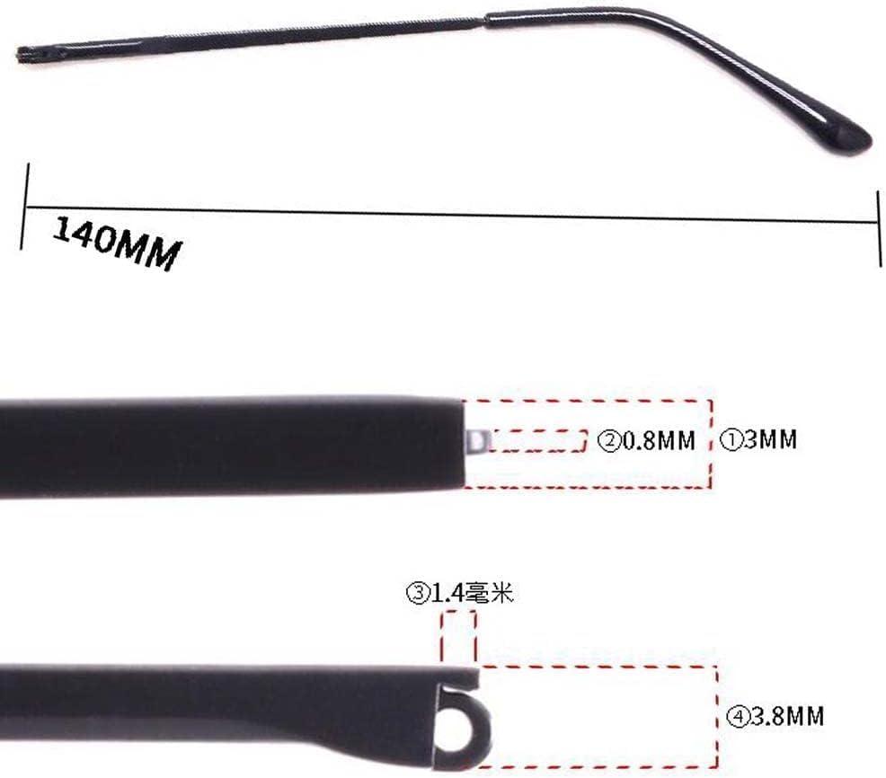 DeeboW Replacement Temples for Glasses - Matte Black Plastic Temples (1 ...