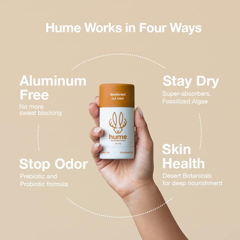 Hume Supernatural Natural Deodorant - Aluminum-Free, Probiotic & Plant ...