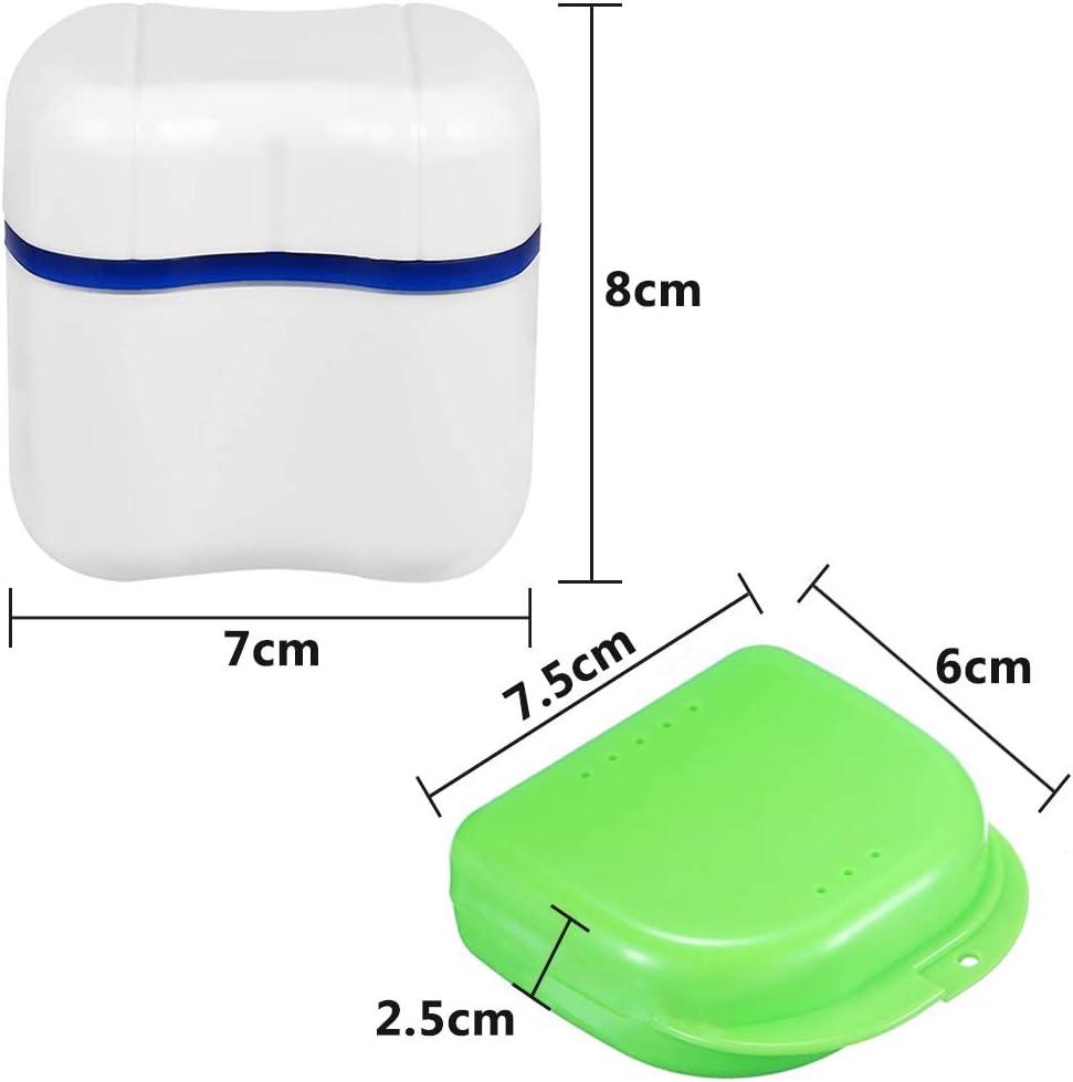 4-Piece Denture Container Set - Bite Warehouse Storage Box with Hanging ...
